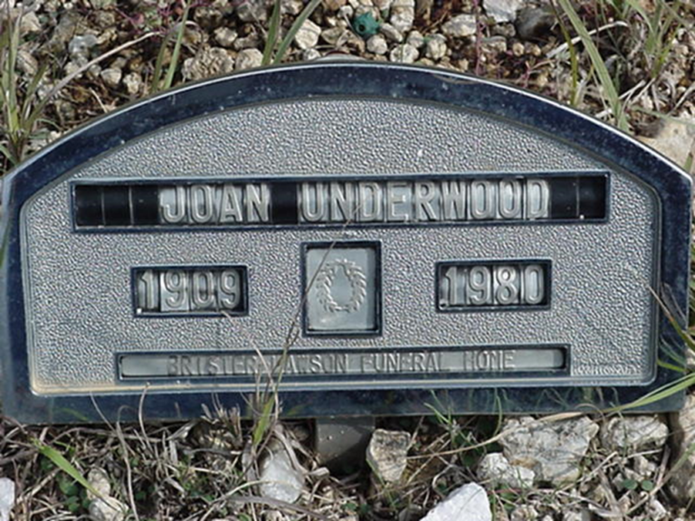 Joan Underwood – Bosque County TXGenWeb Project