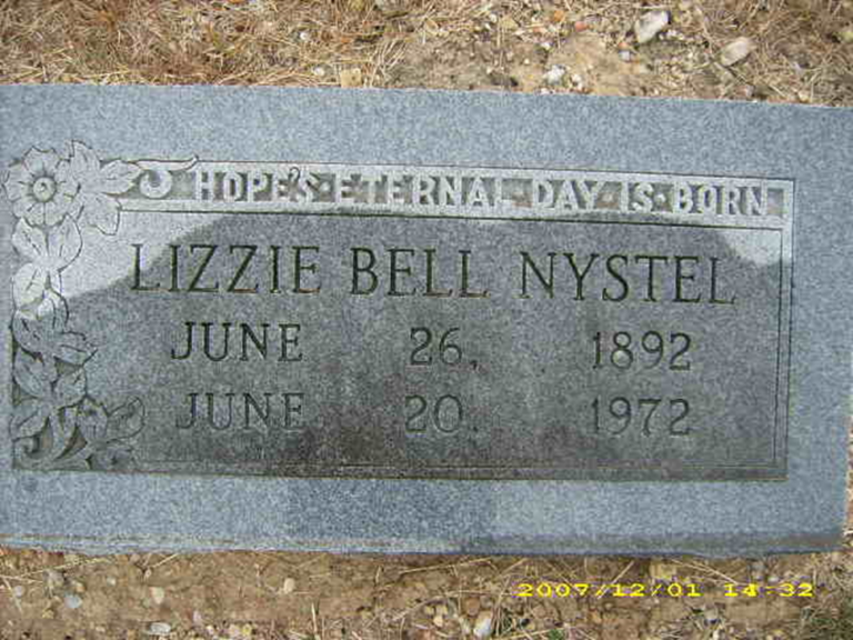 Lizzie Bell Nystel – Bosque County TXGenWeb Project